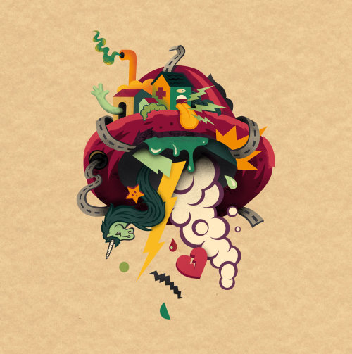 Andy Gellenberg - Illustrateur papier et techniques mixtes, Allemagne