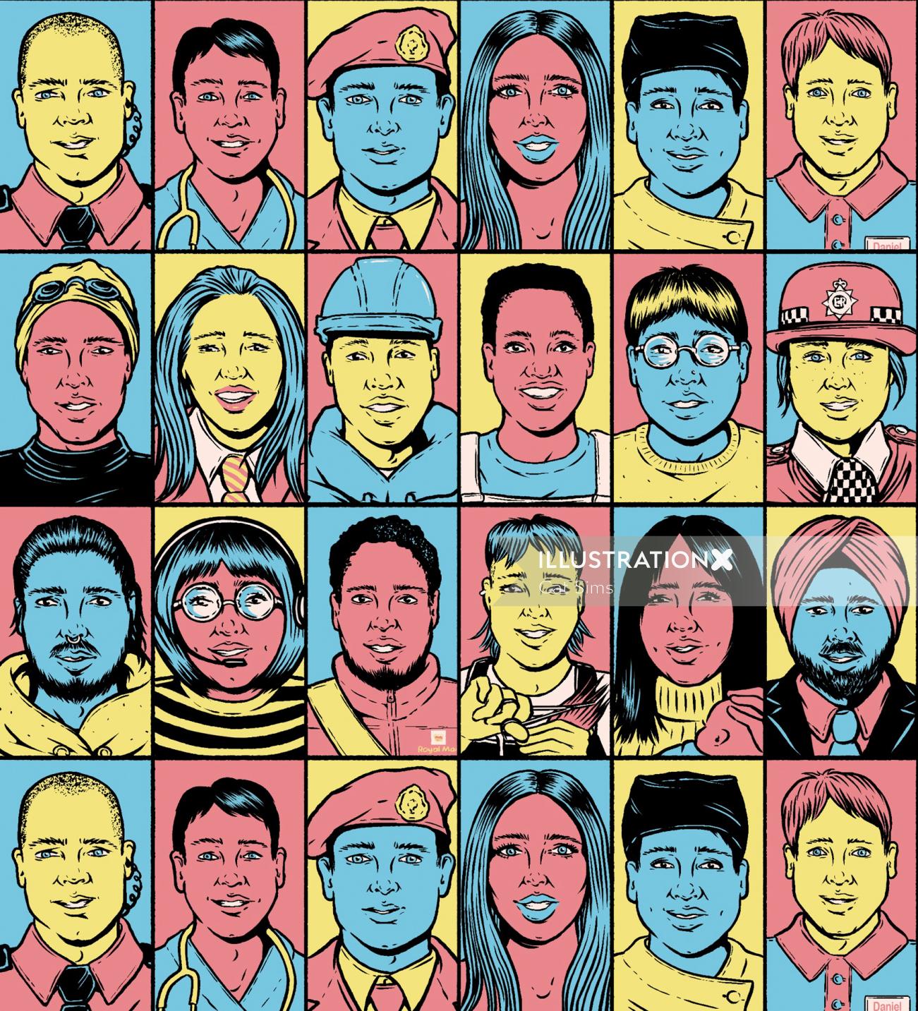 Cat Sims - Pop & Comic Illustrator, UK