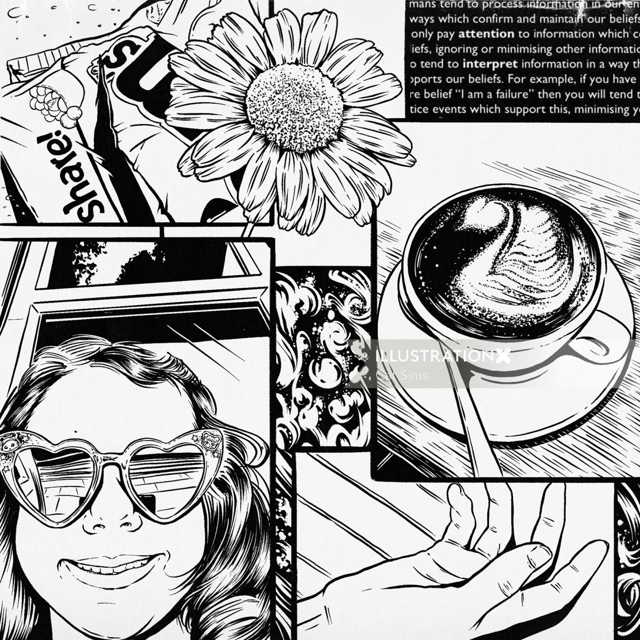 Cat Sims - Pop & Comic Illustrator, UK