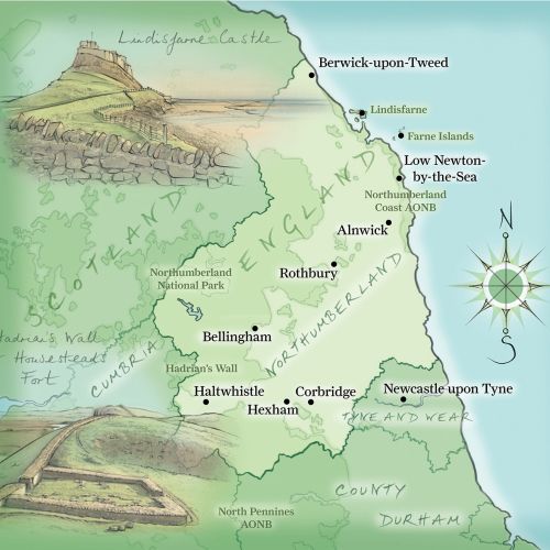 Kielder Map | Illustration by Juliet Percival