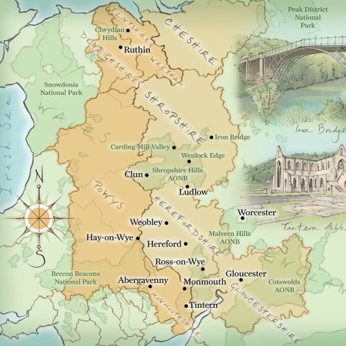 Durham Walking Map 2 | Illustration by Juliet Percival