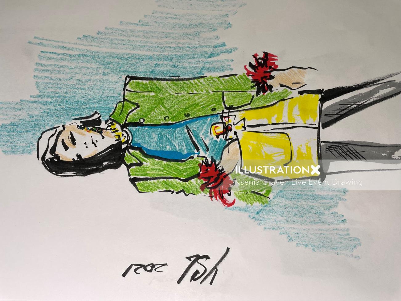 IllustrationX - Ksenia Craven Live Event Drawing portfolio