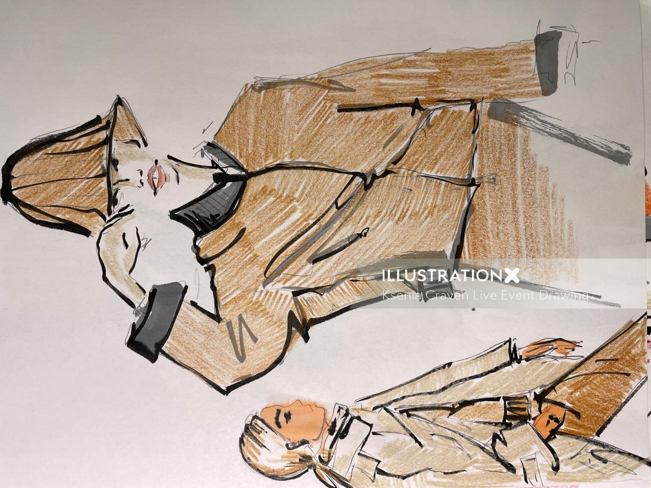 IllustrationX - Ksenia Craven Live Event Drawing portfolio