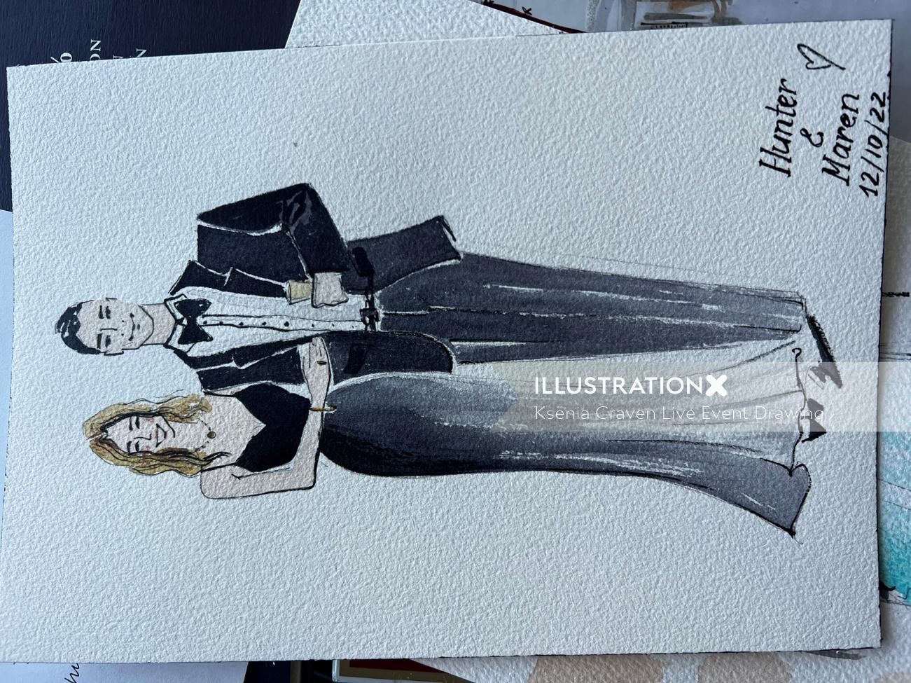 IllustrationX - Ksenia Craven Live Event Drawing portfolio