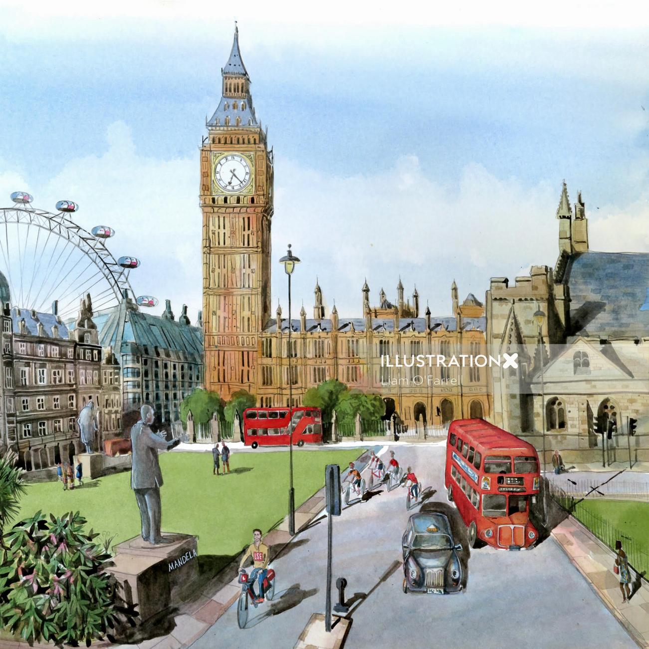 Liam O'Farrell - Architecture Artist, Ink & Watercolour Illustrator, UK