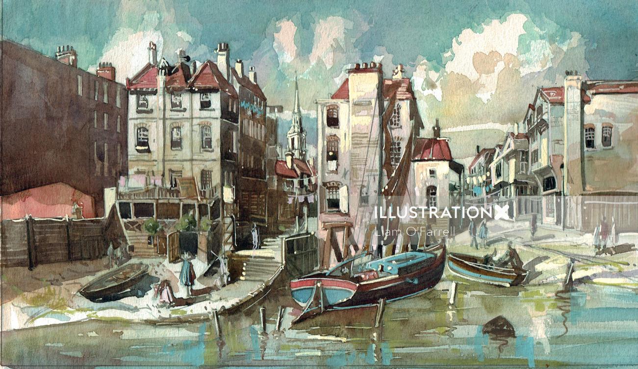 Liam O'Farrell - Architecture Artist, Ink & Watercolour Illustrator, UK