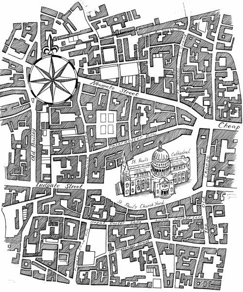 Black And White City Maps