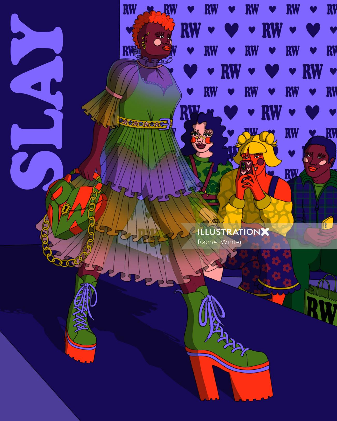 Rachel Winter - Colour and pattern filled Illustrator