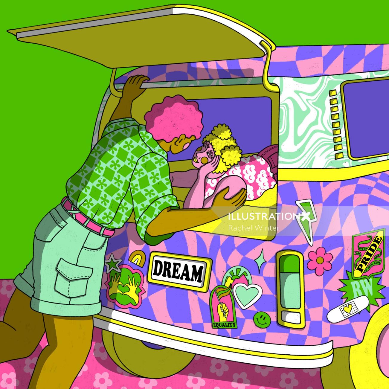 Rachel Winter - Colour and pattern filled Illustrator