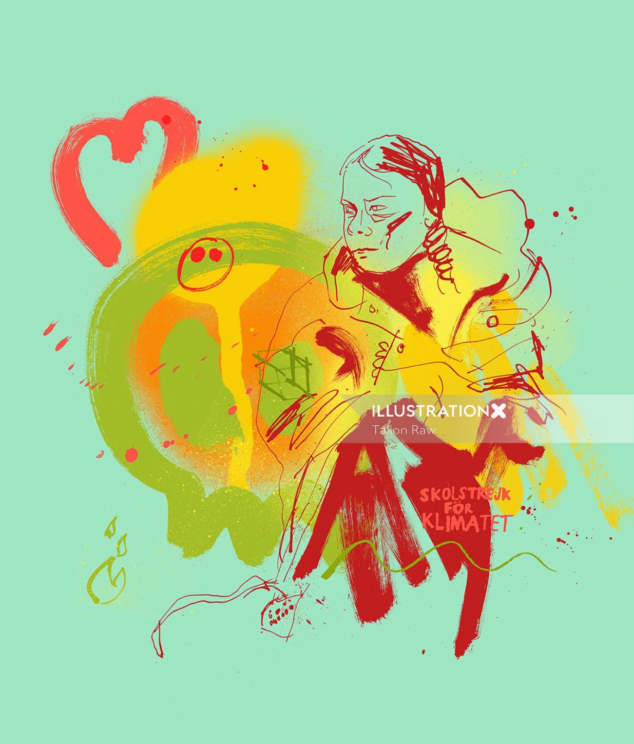 Ben Tallon - 手绘有机插画家，曼彻斯特