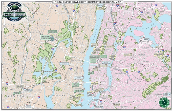 Super Bowl Map